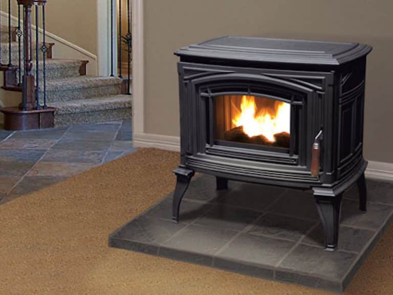 Enviro | Meridian Cast Iron Pellet Stove - Top Hat Home Comfort Services